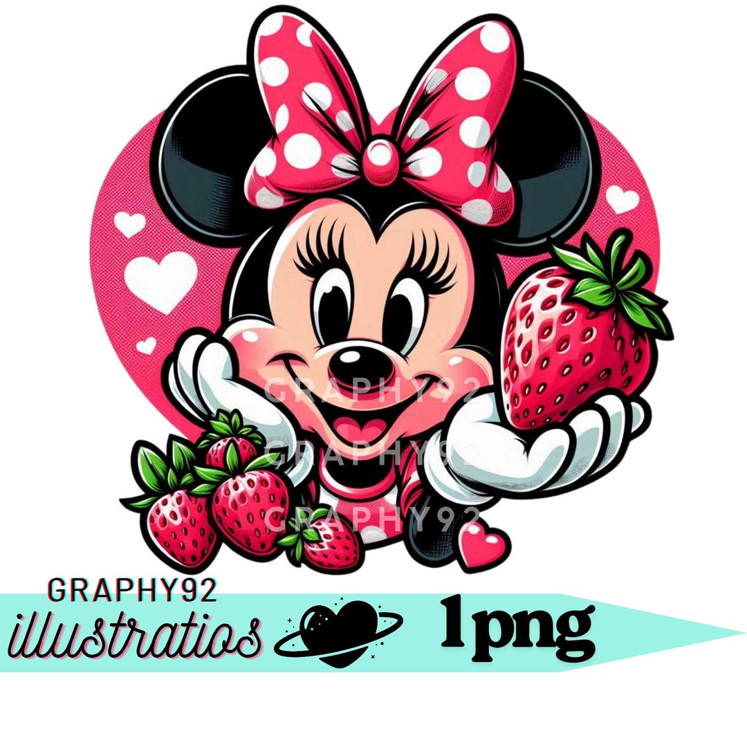Imágenes prediseñadas de Minnie Mouse, diseño de fresa de Minnie Mouse ...