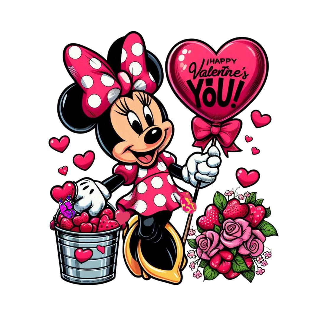 Minnie Mouse Valentine's Day, Minnie Mouse Png Clipart, Minnie Mouse ...