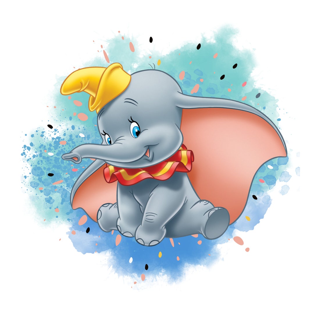Dumbo Watercolor Background, Dumbo Png Clipart, Cute Elephant Dumbo ...