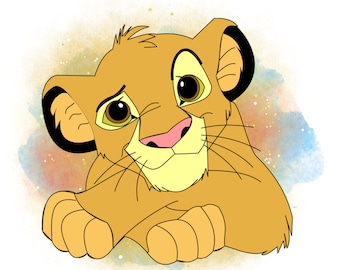 Cute Lion King Simba Png, Lion King Simba Clipart, Watercolor ...