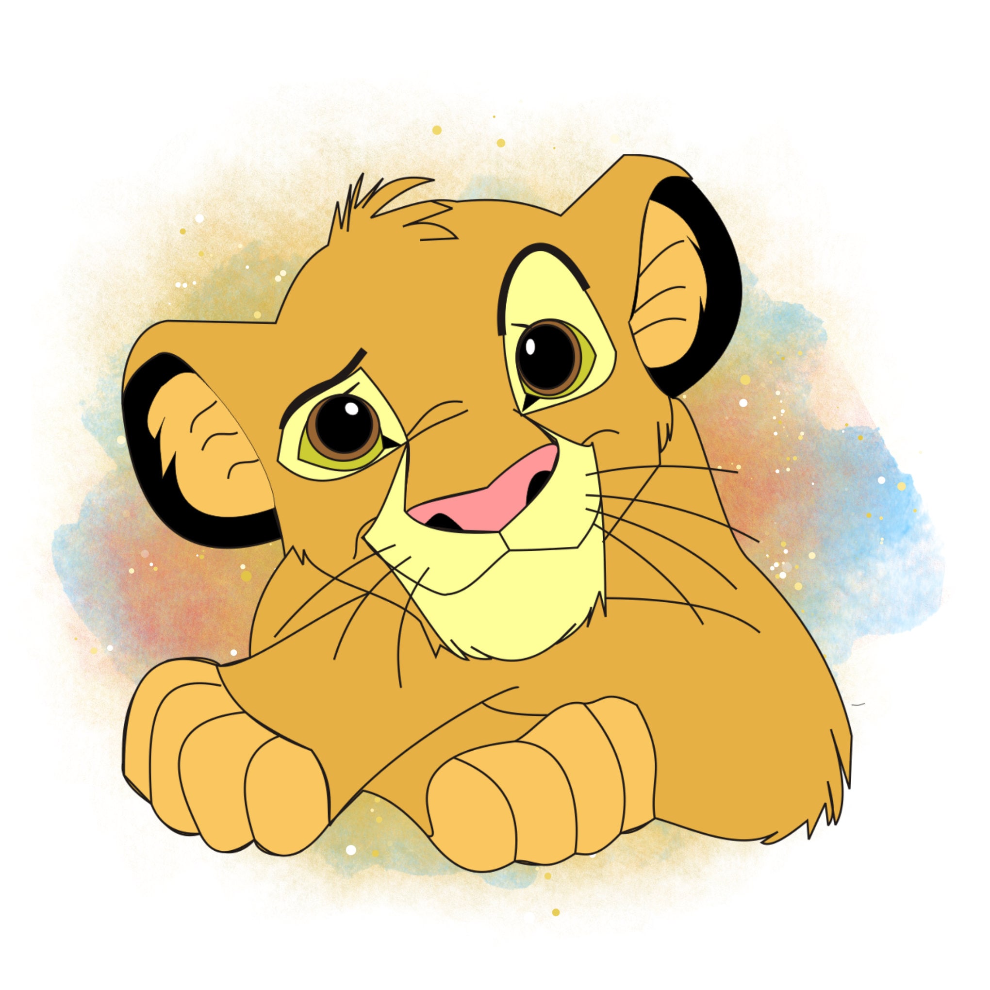 Dibujo De La Cueva Del Bebe Simba Simba Painting Etsy España