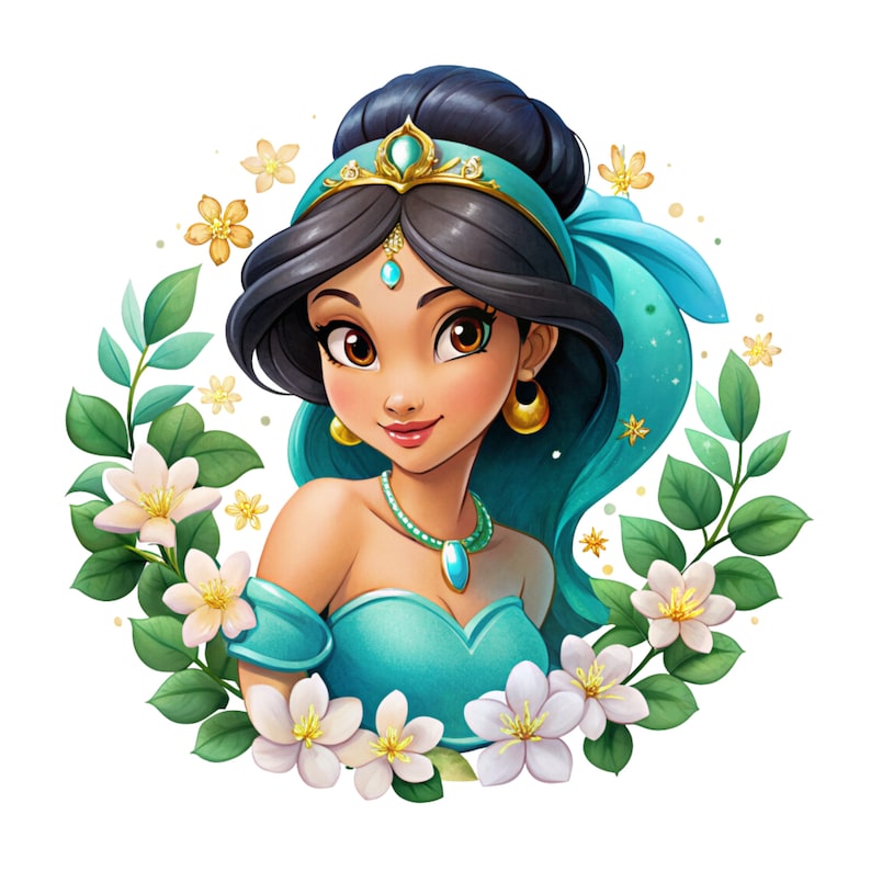 Princess Jasmine Png Clipart, Aladdin Jasmine, Jasmine Flower Design ...