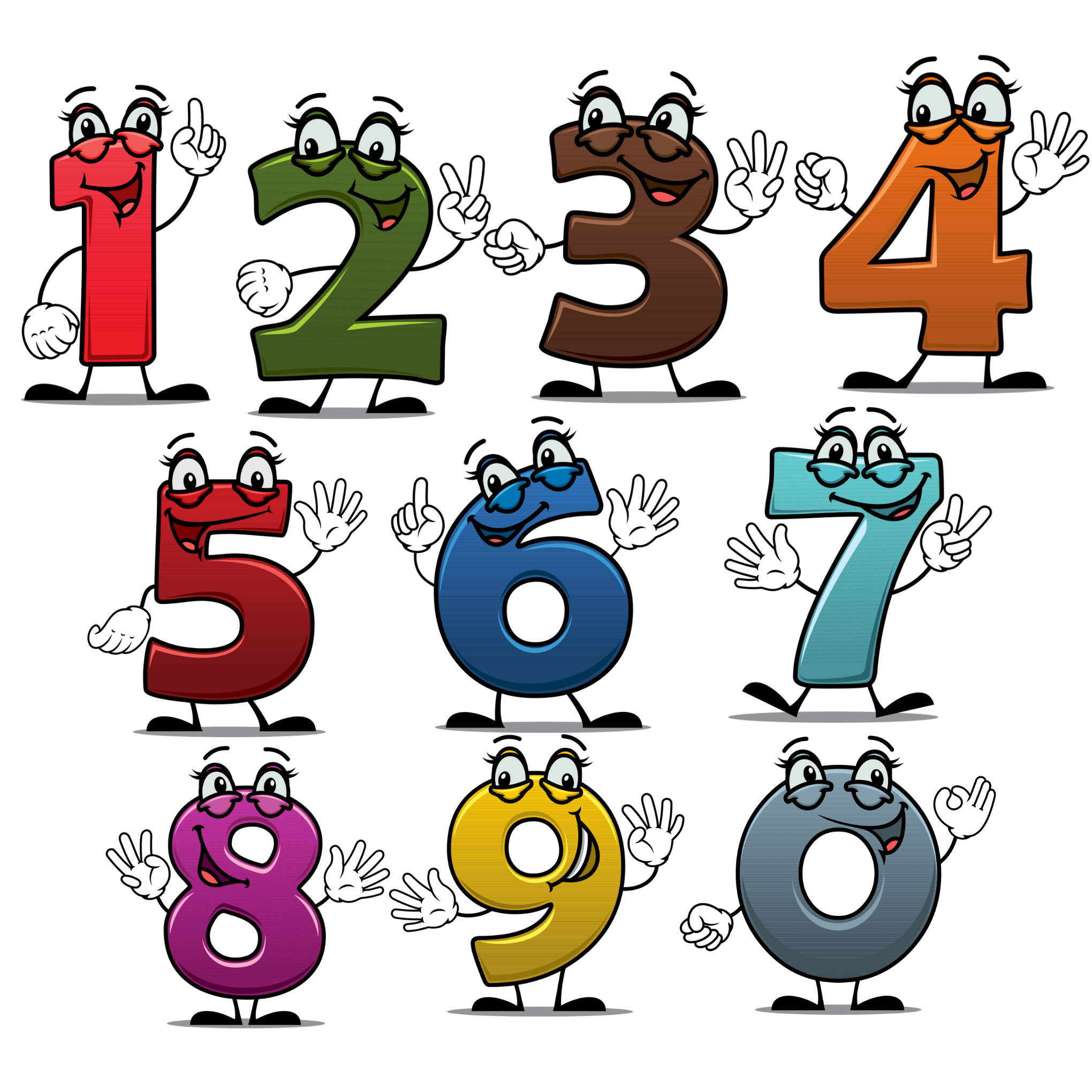 Funny Numbers Png Bundle, Birthday Numbers Png Clipart, Numbers Package ...