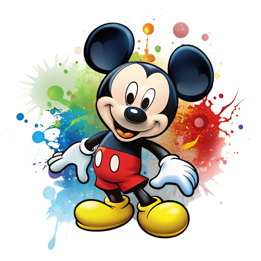 Mickey Mouse Watercolor Background, Mickey Mouse Png Clipart, Mickey ...