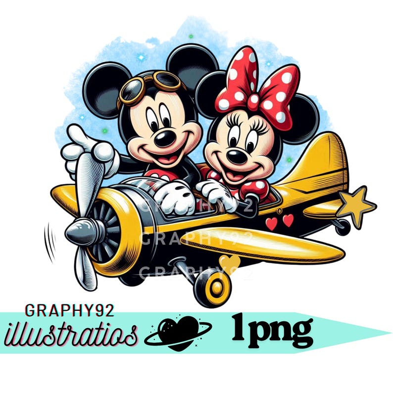 Mickey and Minnie Mouse Png Clipart, Mickey Mouse Plane, Minnie Mouse ...