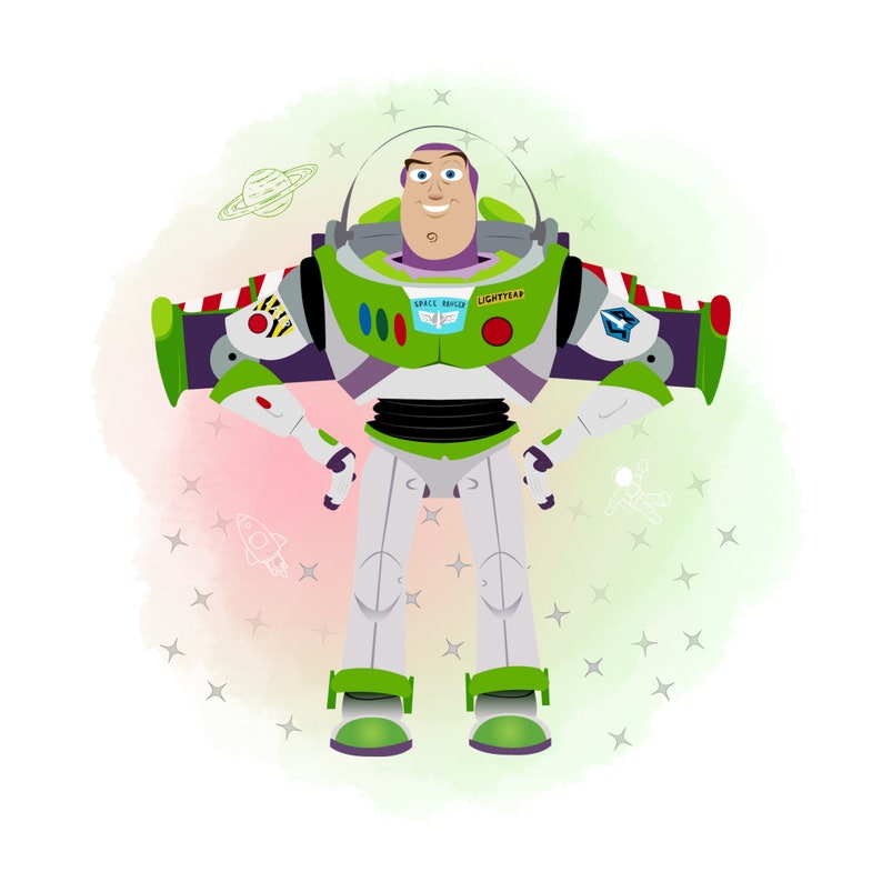 Buzz Lightyear Watercolour Background, Toy Story Png Clipart, Buzz ...