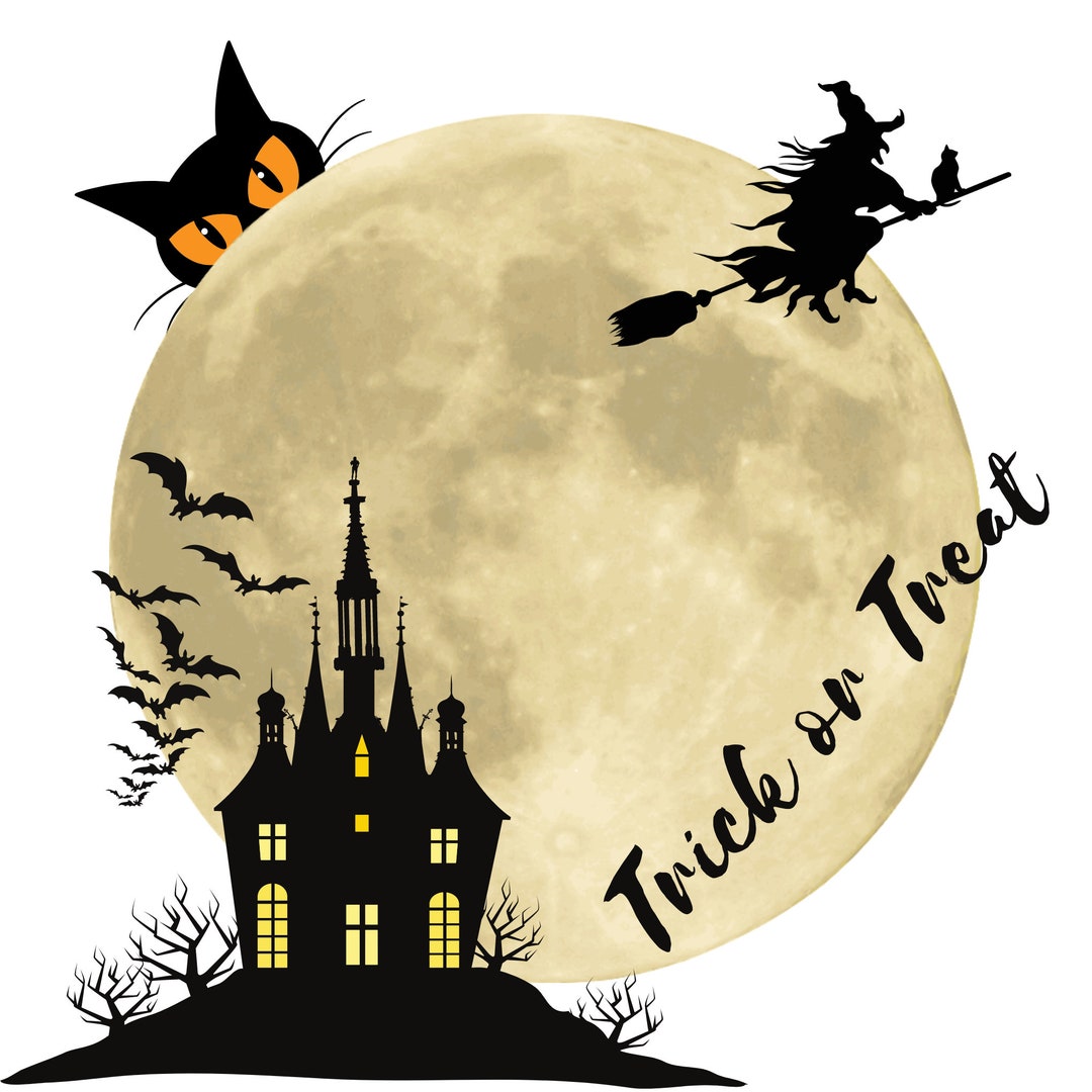 Halloween Png Clipart, Halloween Moon, Halloween Cat, Trick or Treat ...