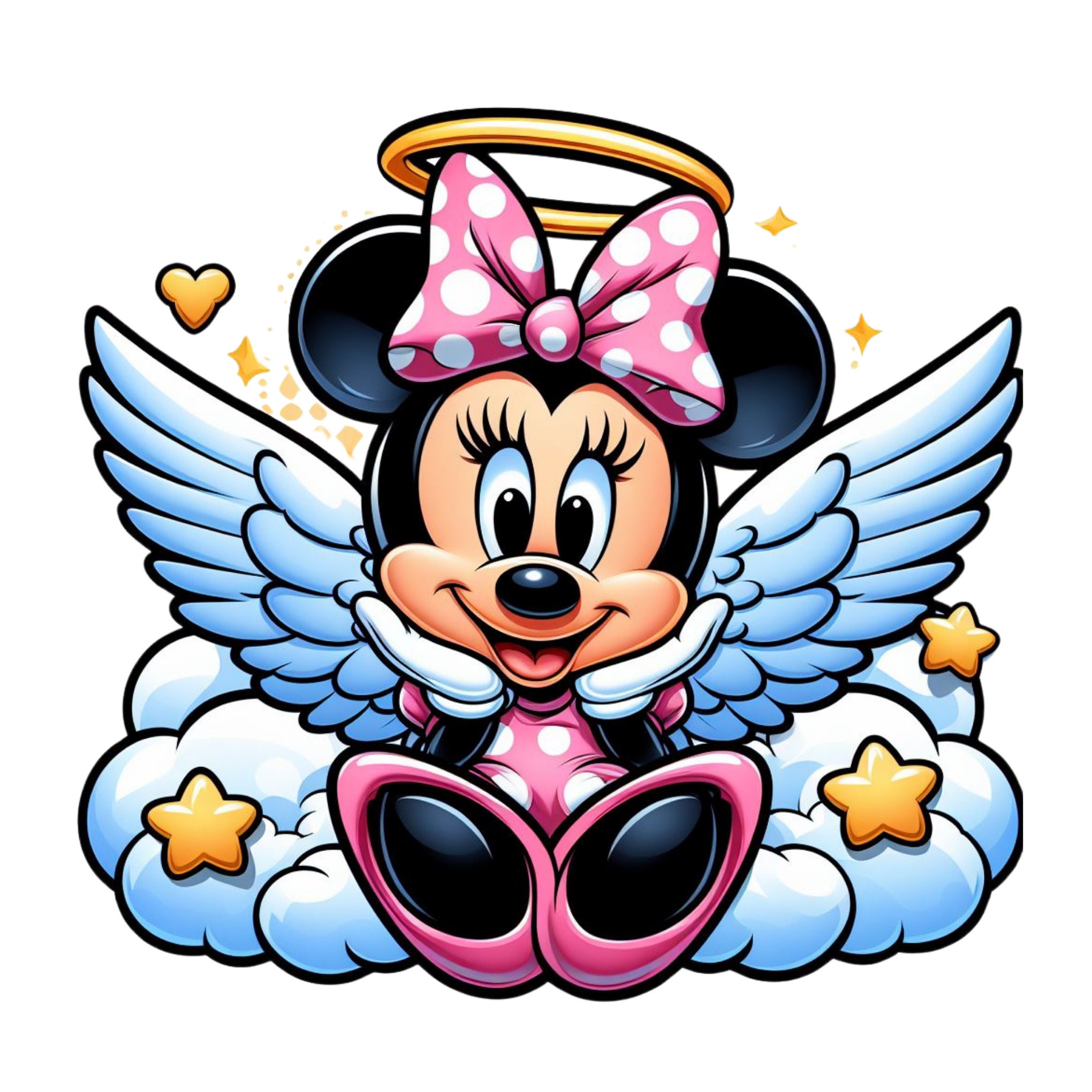Minnie Mouse Png Clipart Minnie Mouse Angel Design Minnie Birthday Angel Instant Download Etsy