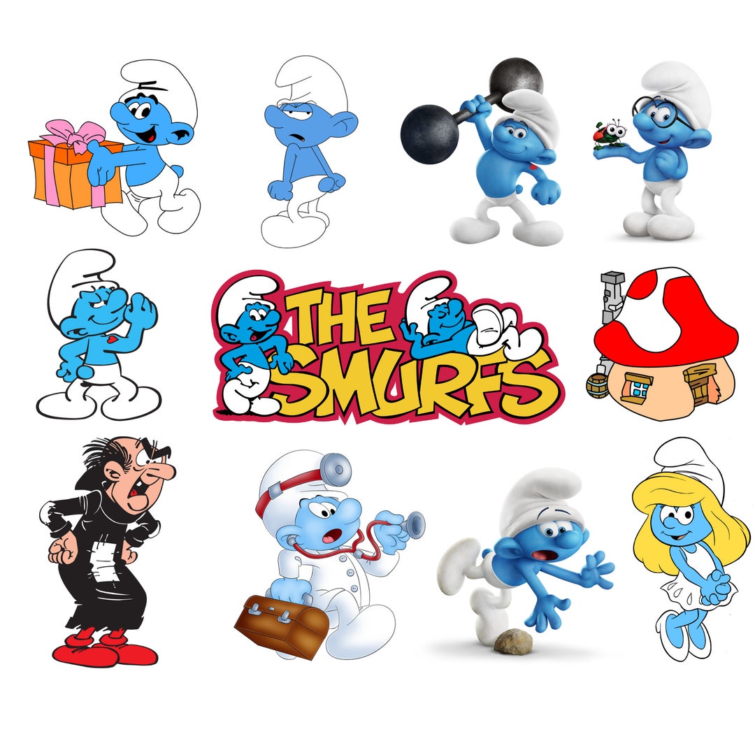 Smurf png bundle smurfs clipart smurfs png bundle - Etsy Portugal