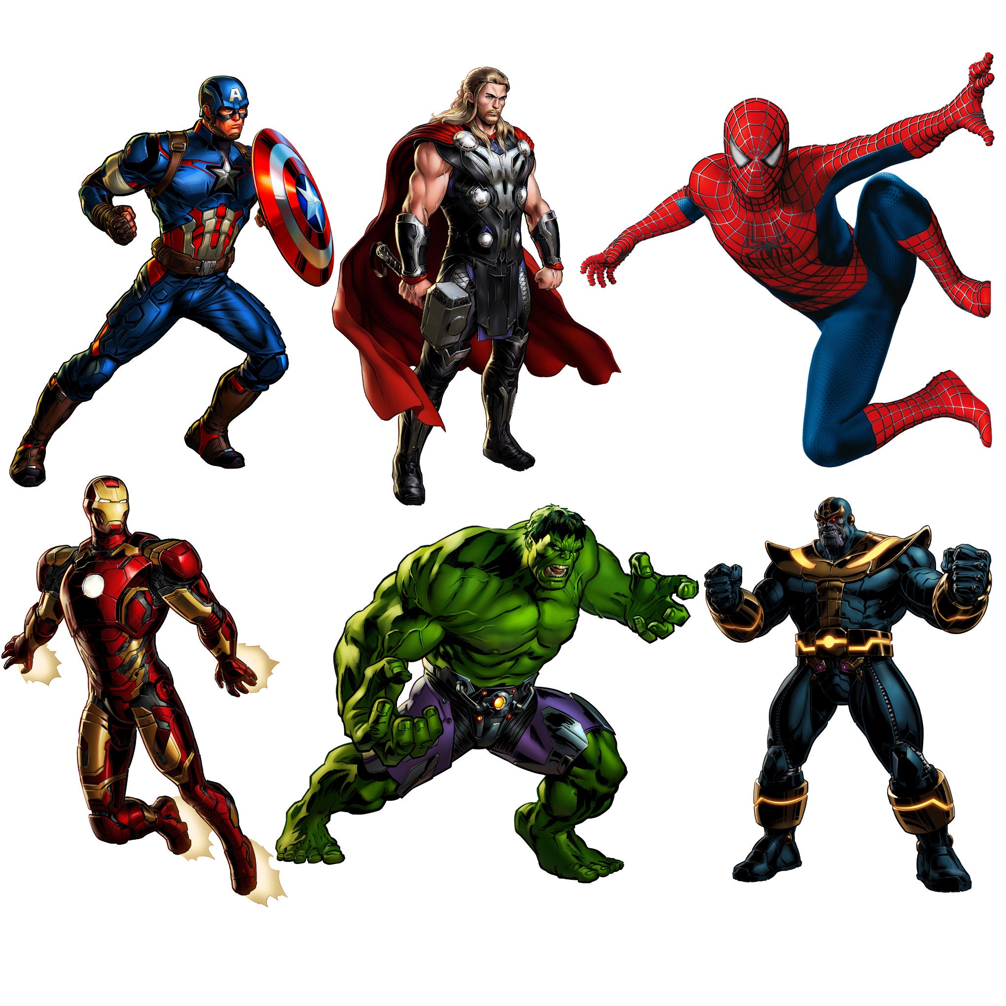 Super Heroes Png Bundle, Avengers Png Clipart Set, Super Heroes Clipart ...