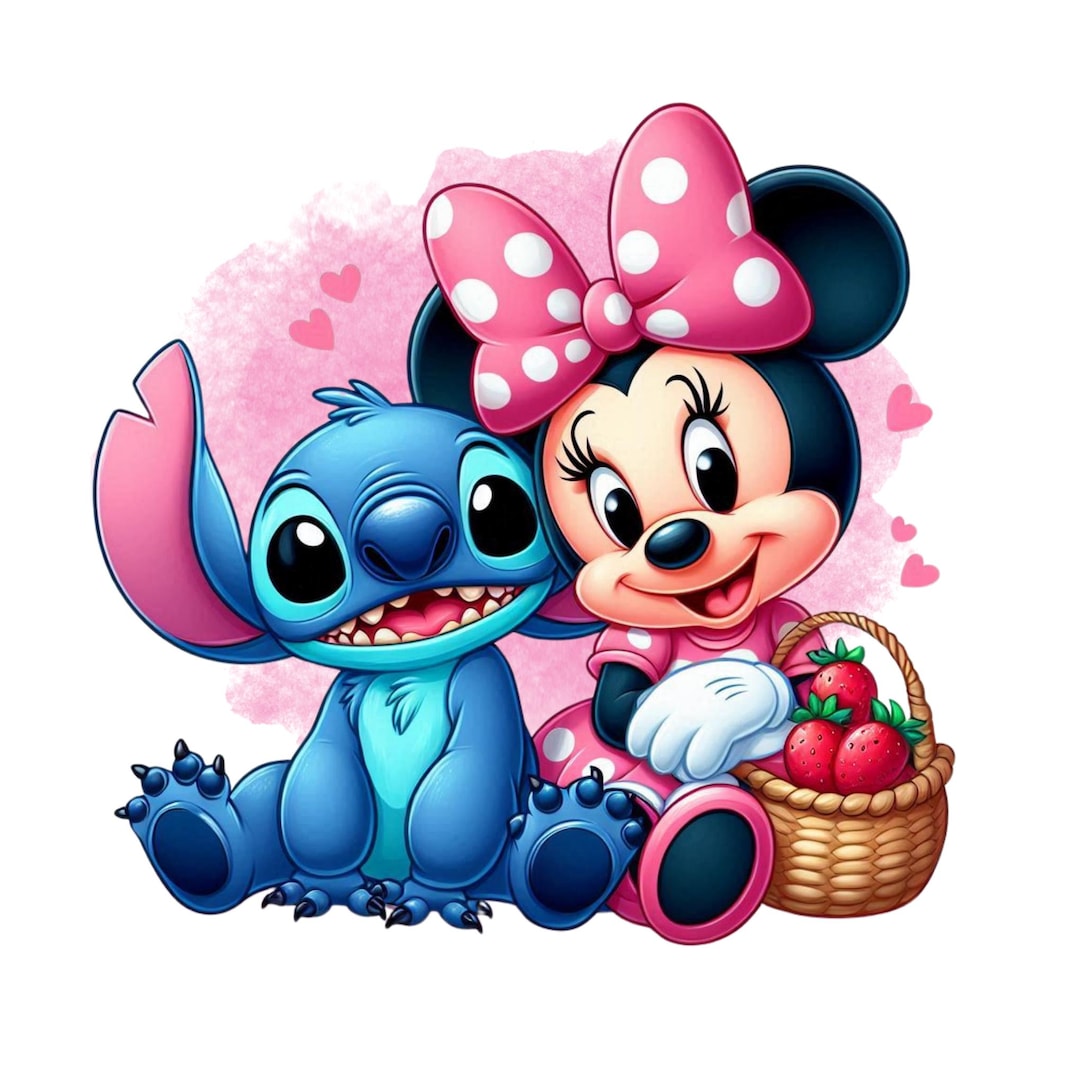 Minnie Mouse and Stitch Png Clipart, Minnie Mouse Png, Cute Stitch ...
