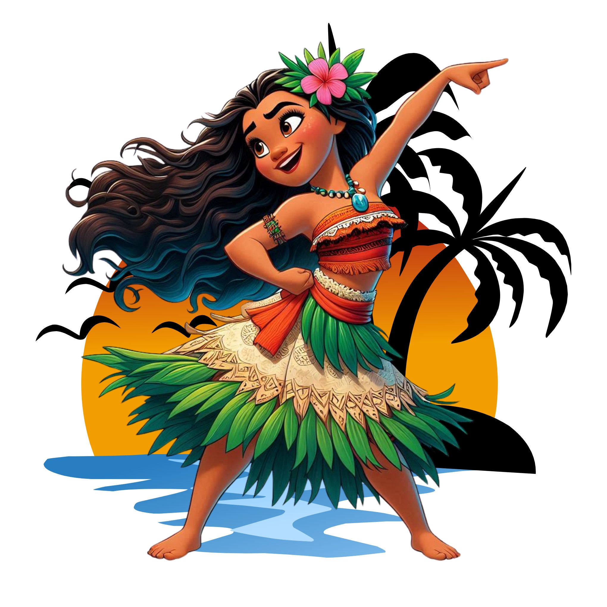 Moana png clipart, diseño de baile moana, falda moana hula, descarga ...