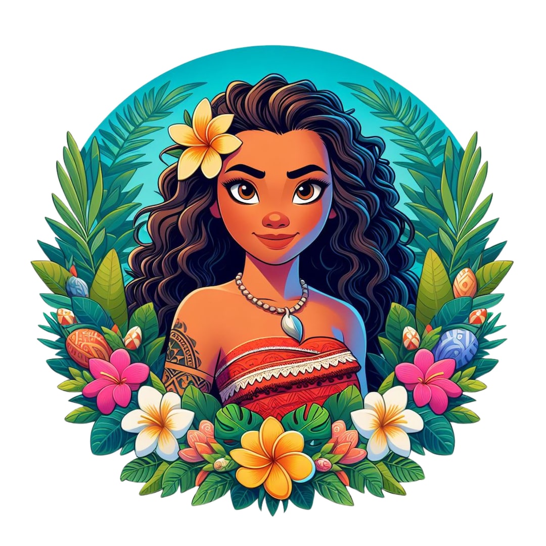 Moana Png Clipart, Moana Flower Design, Moana Birthday, Instant ...