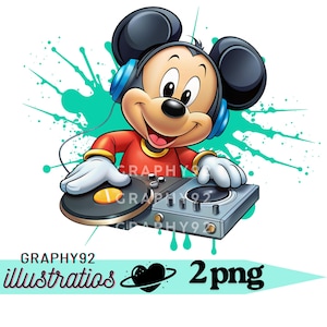 Mickey Mouse Dj Png Clipart, Dj Mickey Mouse, Mickey Mouse Music ...