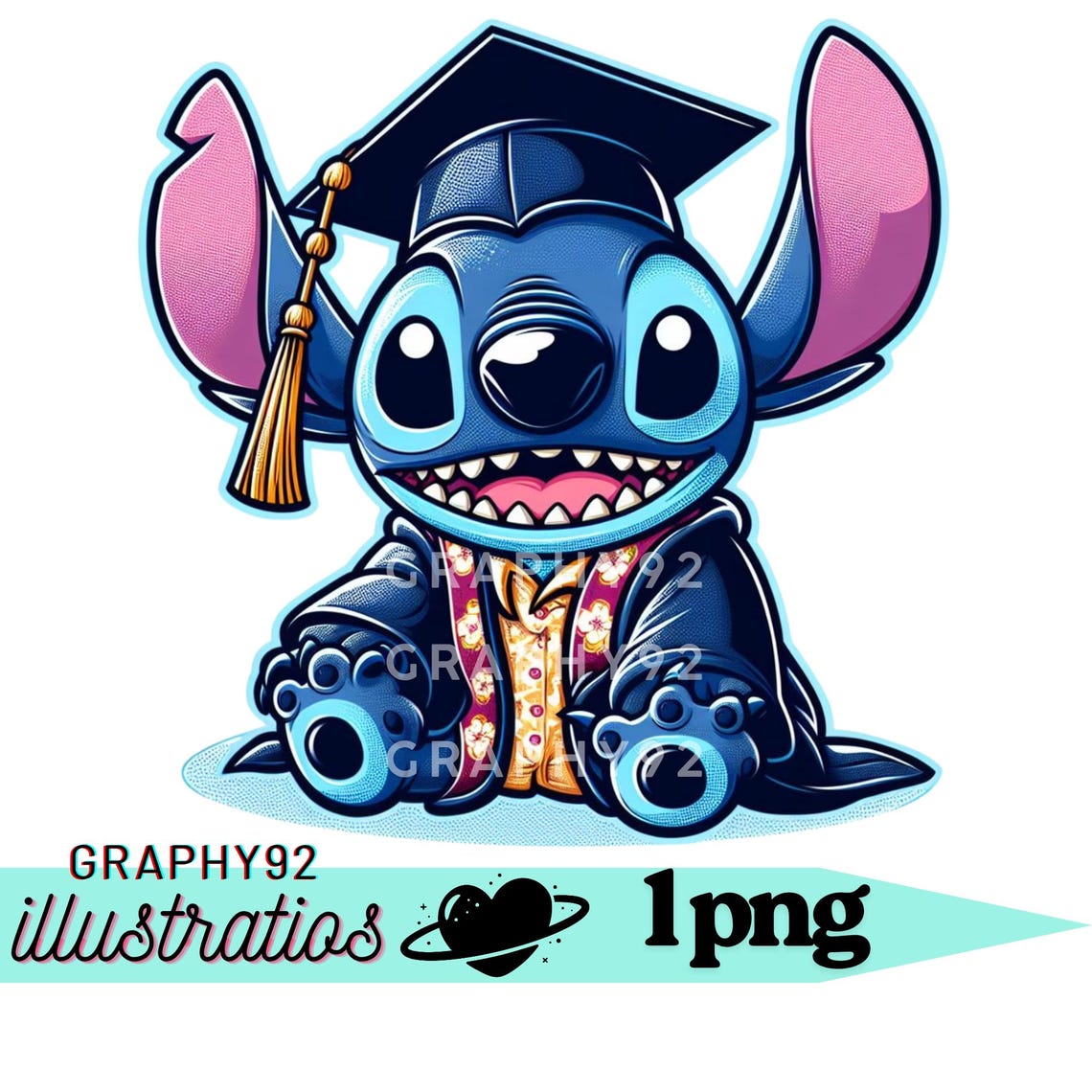 Cute Stitch Png Clipart, Stitch Graduation Design, School Graduation ...