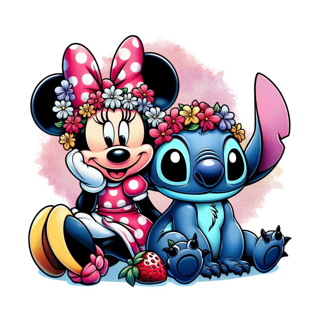 Minnie Mouse and Stitch Png Clipart, Minnie Mouse Png, Stitch Png ...