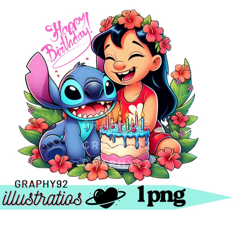 Lilo and Stitch Png Clipart, Lilo and Stitch Birthday Design, Lilo Png ...