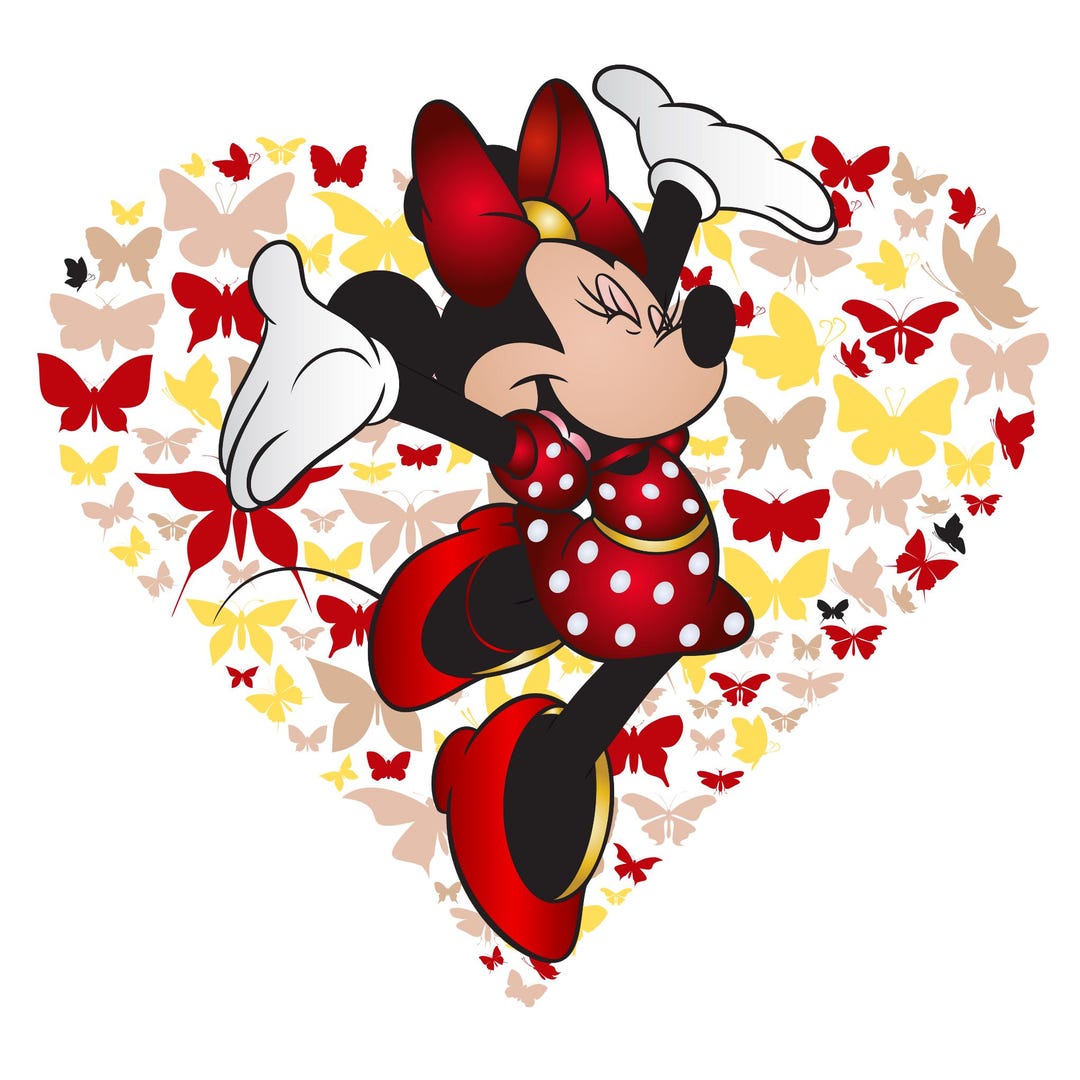 Minnie Mouse Png Clipart, Minnie Mouse Butterfly Design, Minnie Mouse ...
