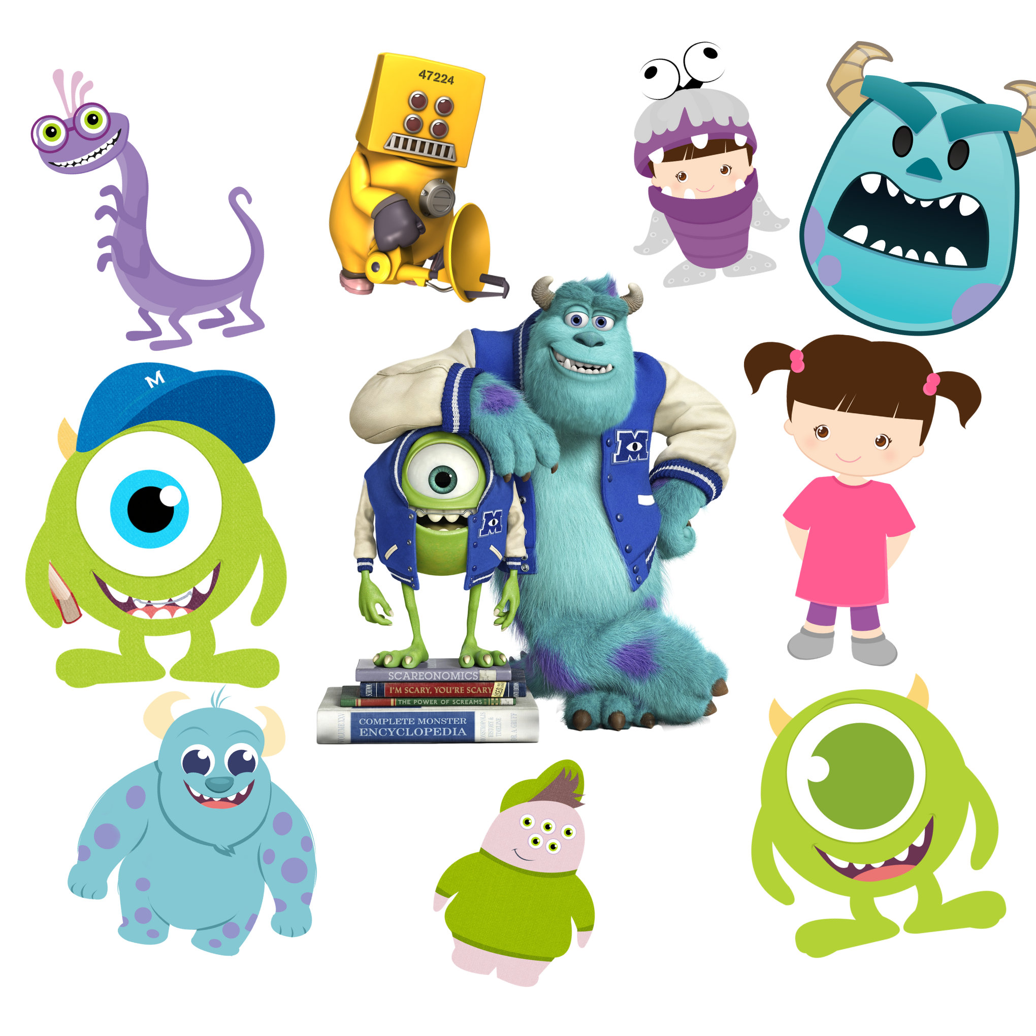 Monsters ınc Png Bundle,monsters ınc Png Clipart Set, Monsters ınc ...