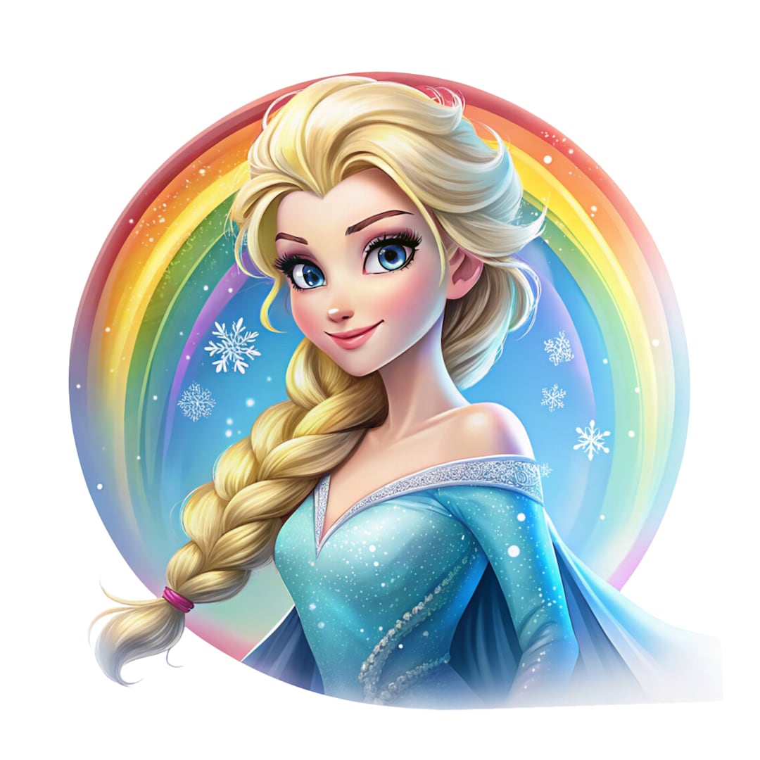 Frozen Elsa Png Clipart, Princess Elsa Rainbow Design, Elsa Png, Frozen ...