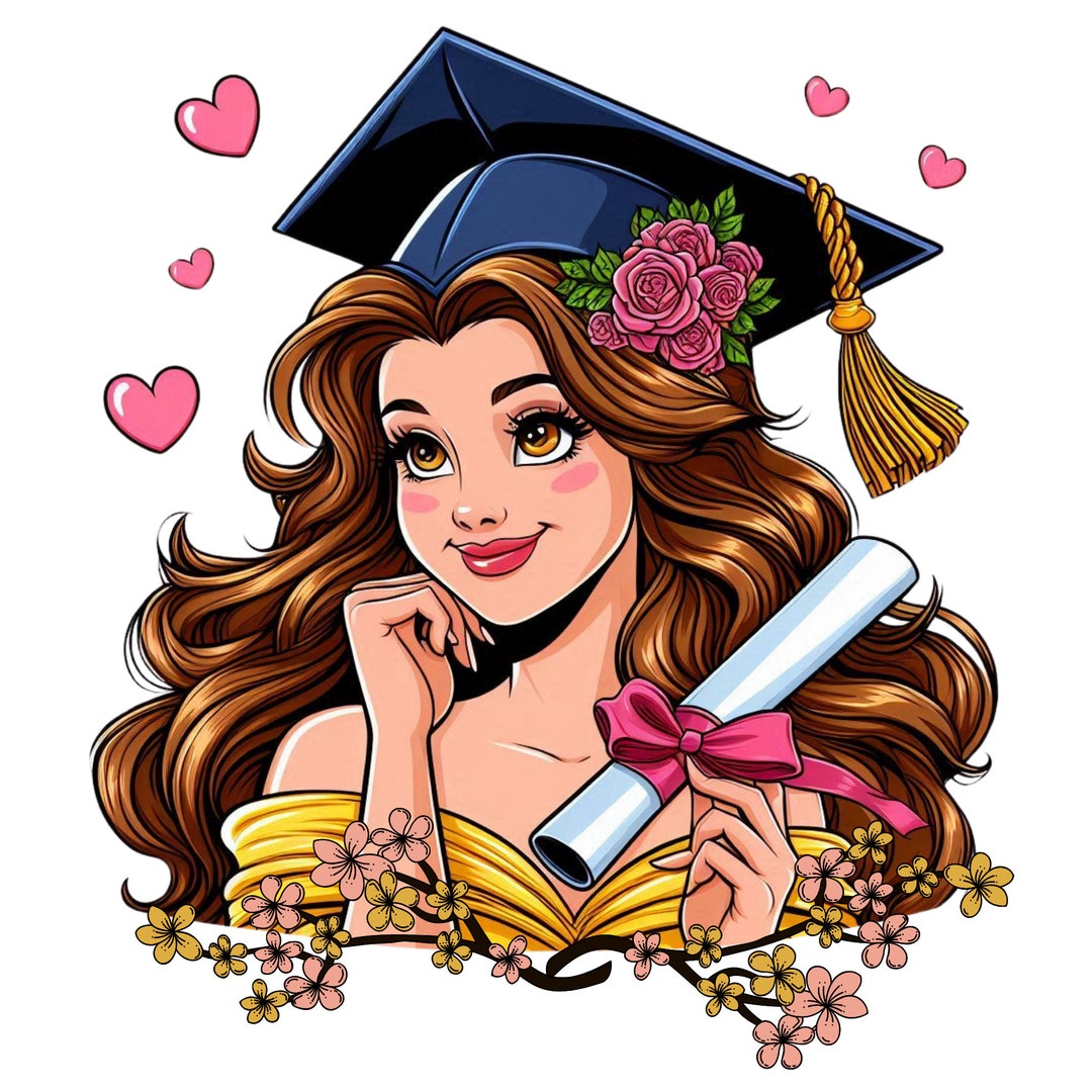 Princess Belle Graduation Design, Princess Belle Png Clipart, Belle ...