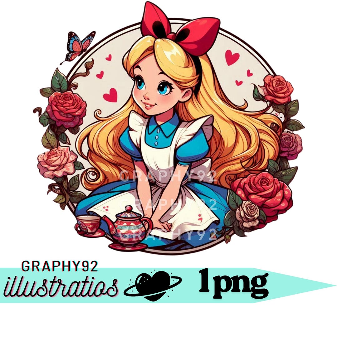 Alice in Wonderland, Alice Png Clipart, Alice Png, Instant Download - Etsy