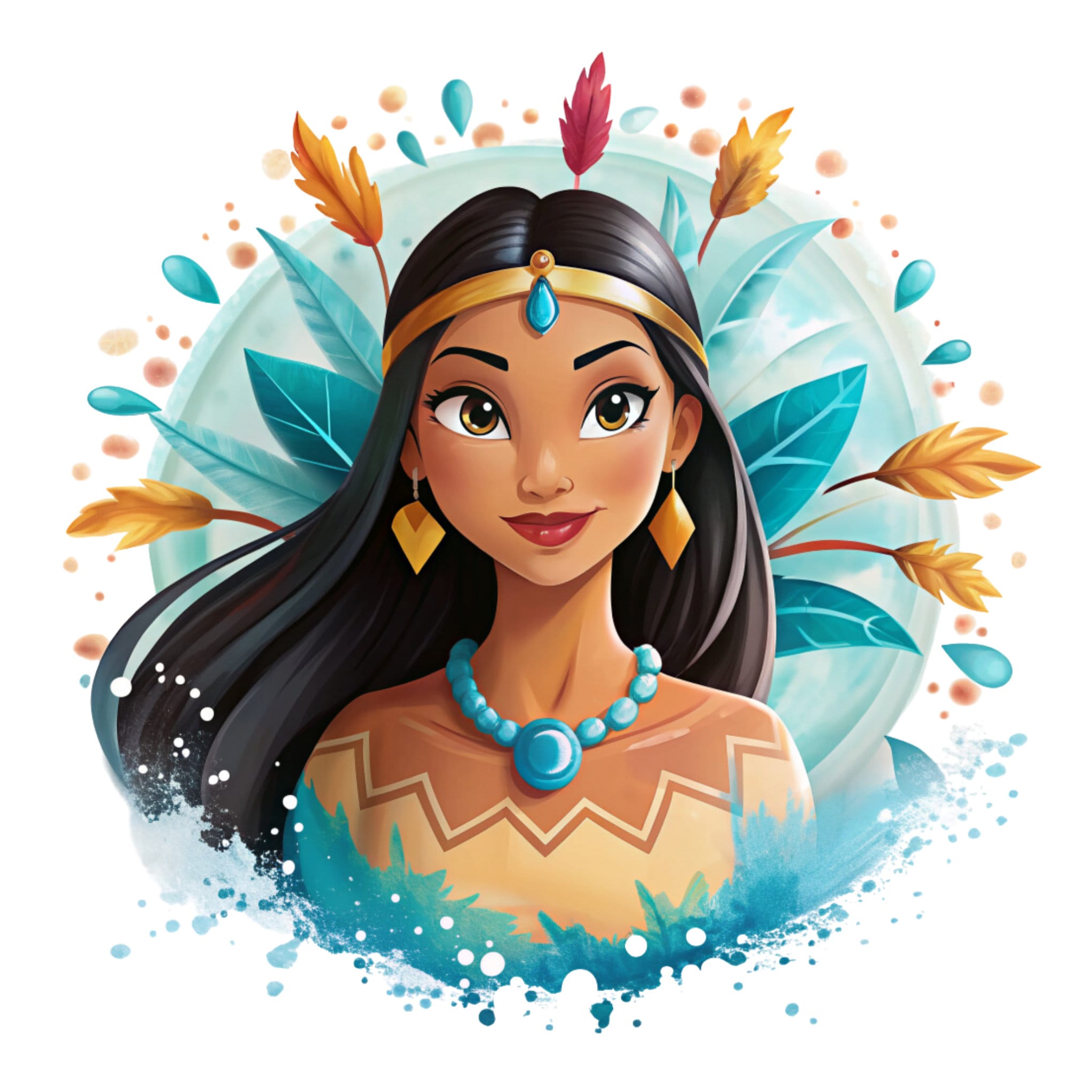 Pocahontas Png Clipart, Pocahontas Shirt Design, High Quality, Instant ...