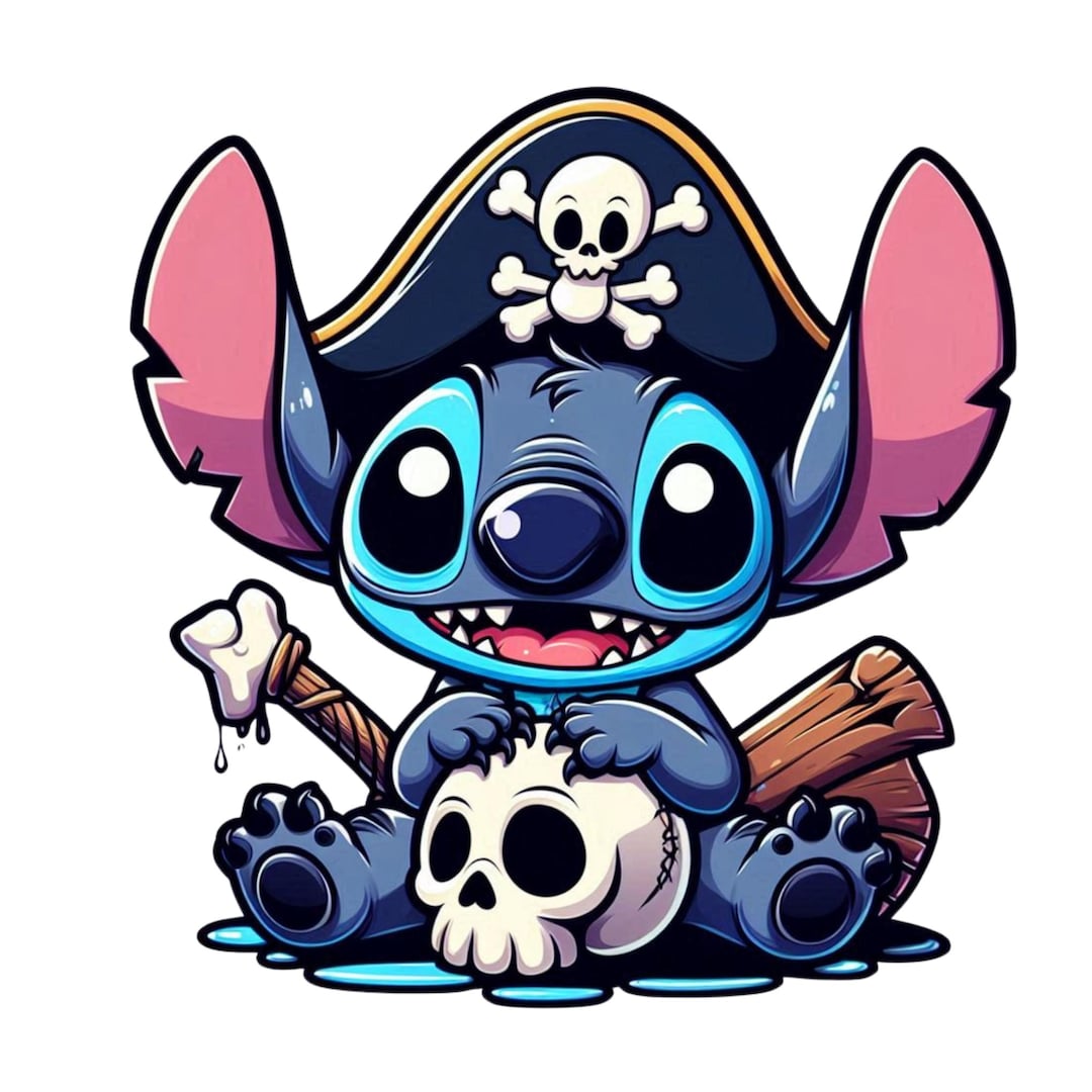 Stitch Pirate Design, Stitch Png Clipart, Captain Stitch, Lilo and ...