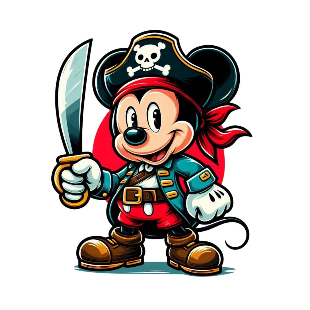 Mickey Mouse Pirate, Mickey Mouse Png Clipart, Cute Mickey Mouse ...