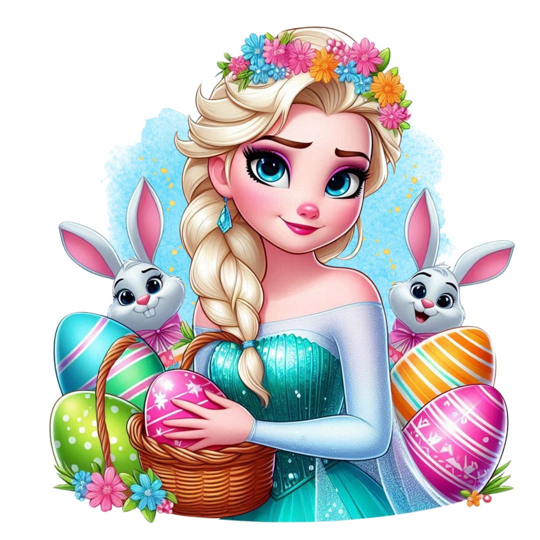Princess Elsa Easter Design, Frozen Elsa Png Clipart, Easter Bunny ...