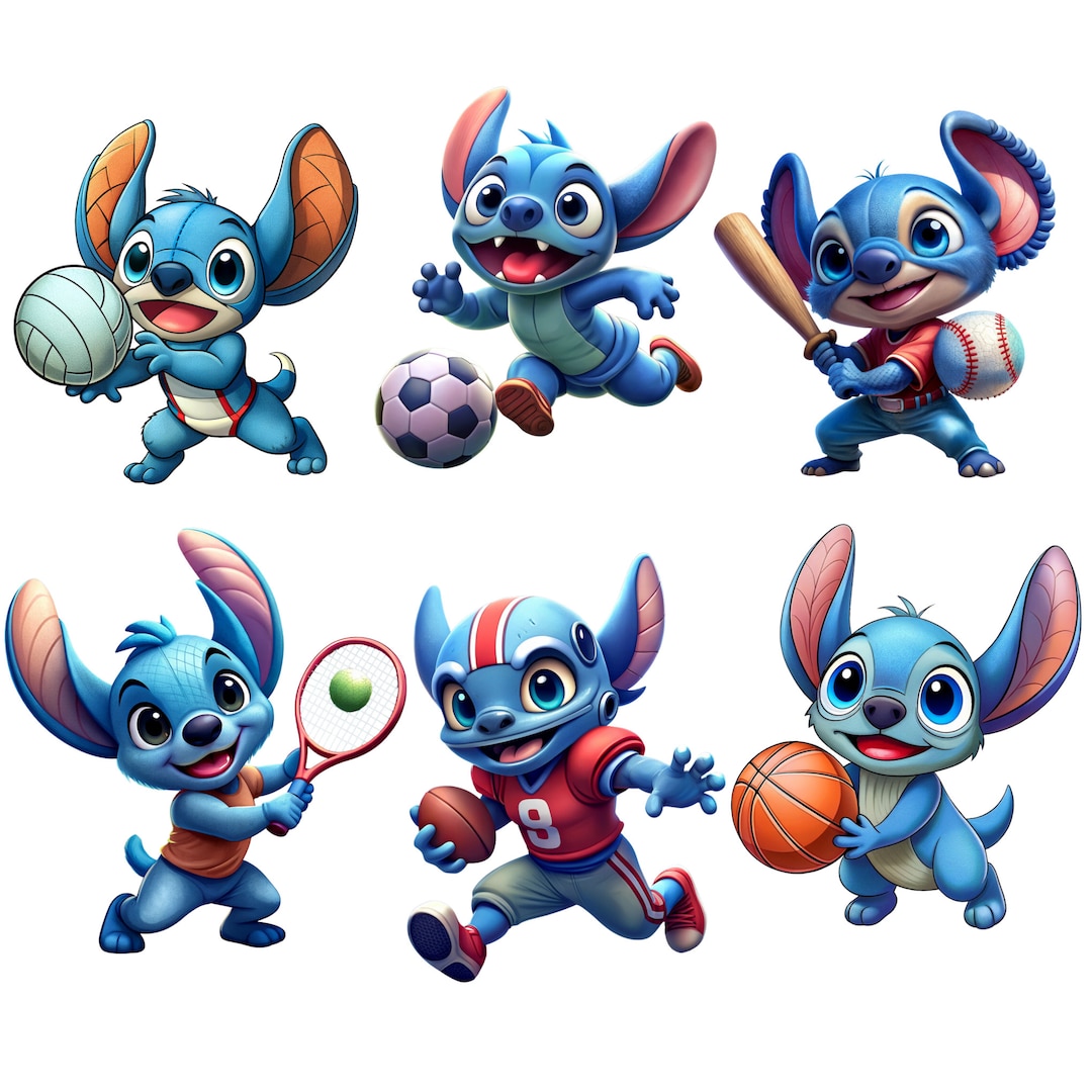 Stitch Png Bundle, Stitch Png Clipart Set, Stitch Sport Design, Stitch ...