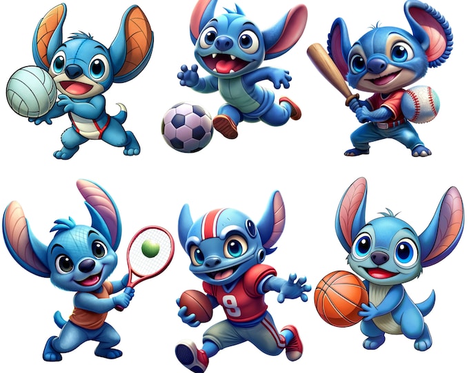 Stitch Basketball Player, Stitch Png Clipart, Stitch Sport Design, Lilo ...