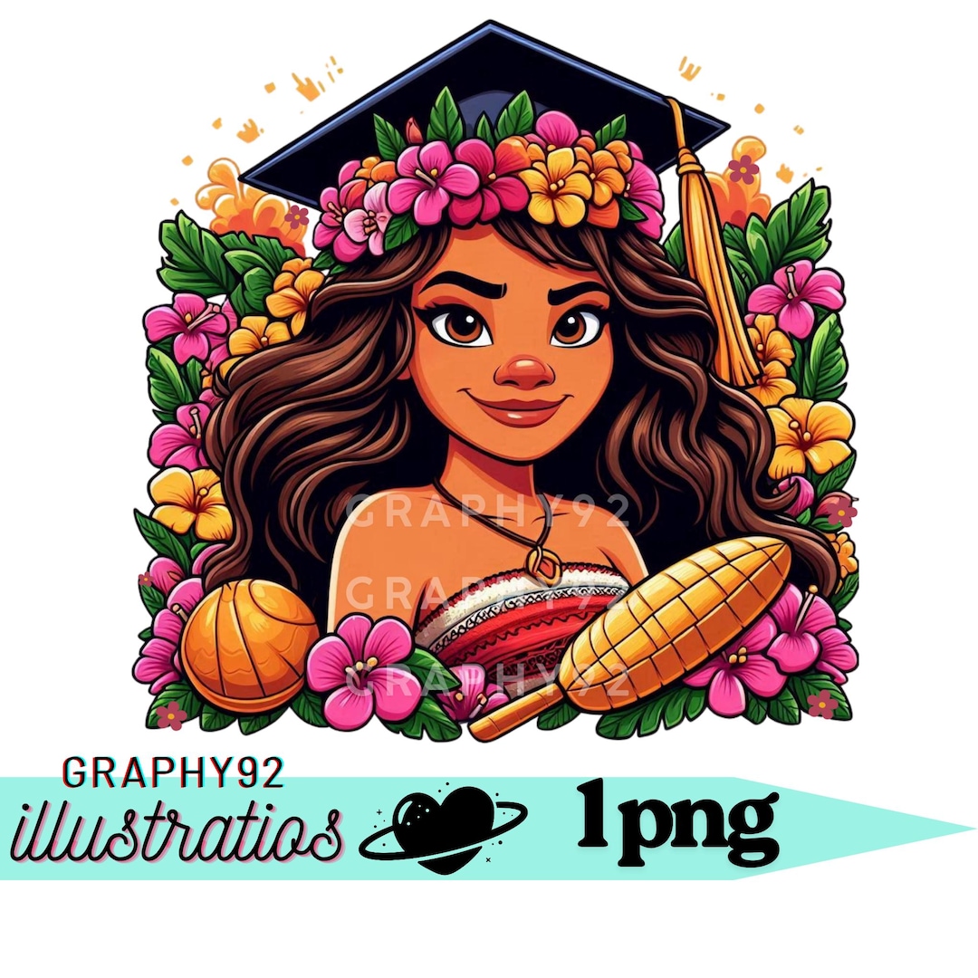 Moana Graduation Design, Moana Png Clipart, Moana Flower, Moana School ...