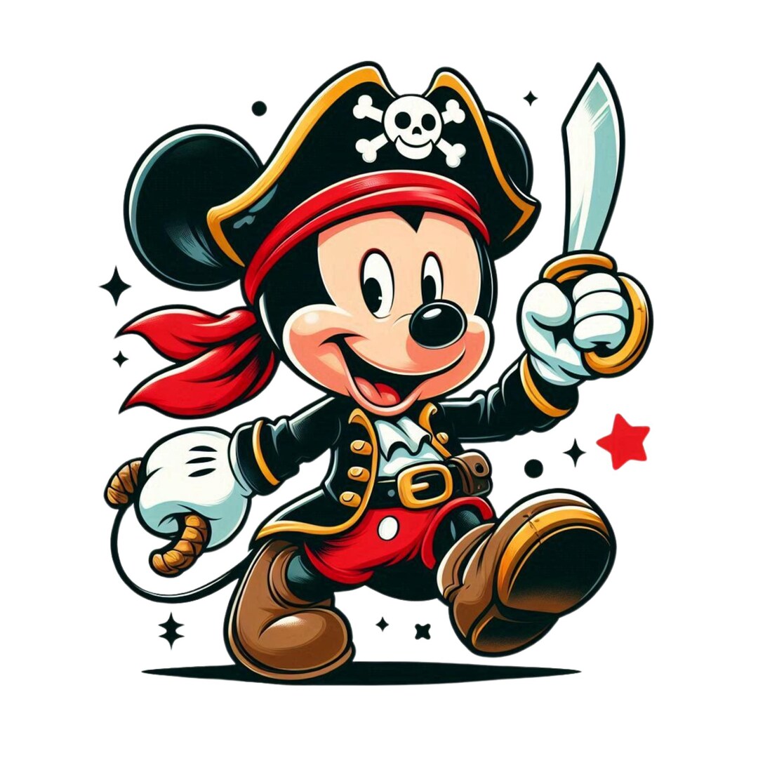 Mickey Mouse Pirate Design, Mickey Mouse Png Clipart, Cute Mickey Mouse ...