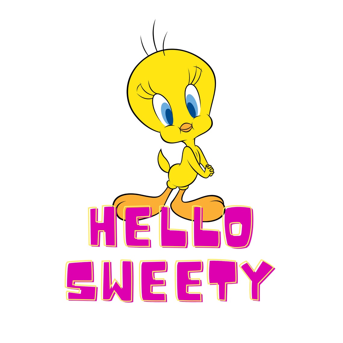 Tweety Png Bundle, Tweety Png Design, Hello Tweety Png Design, Sweety ...