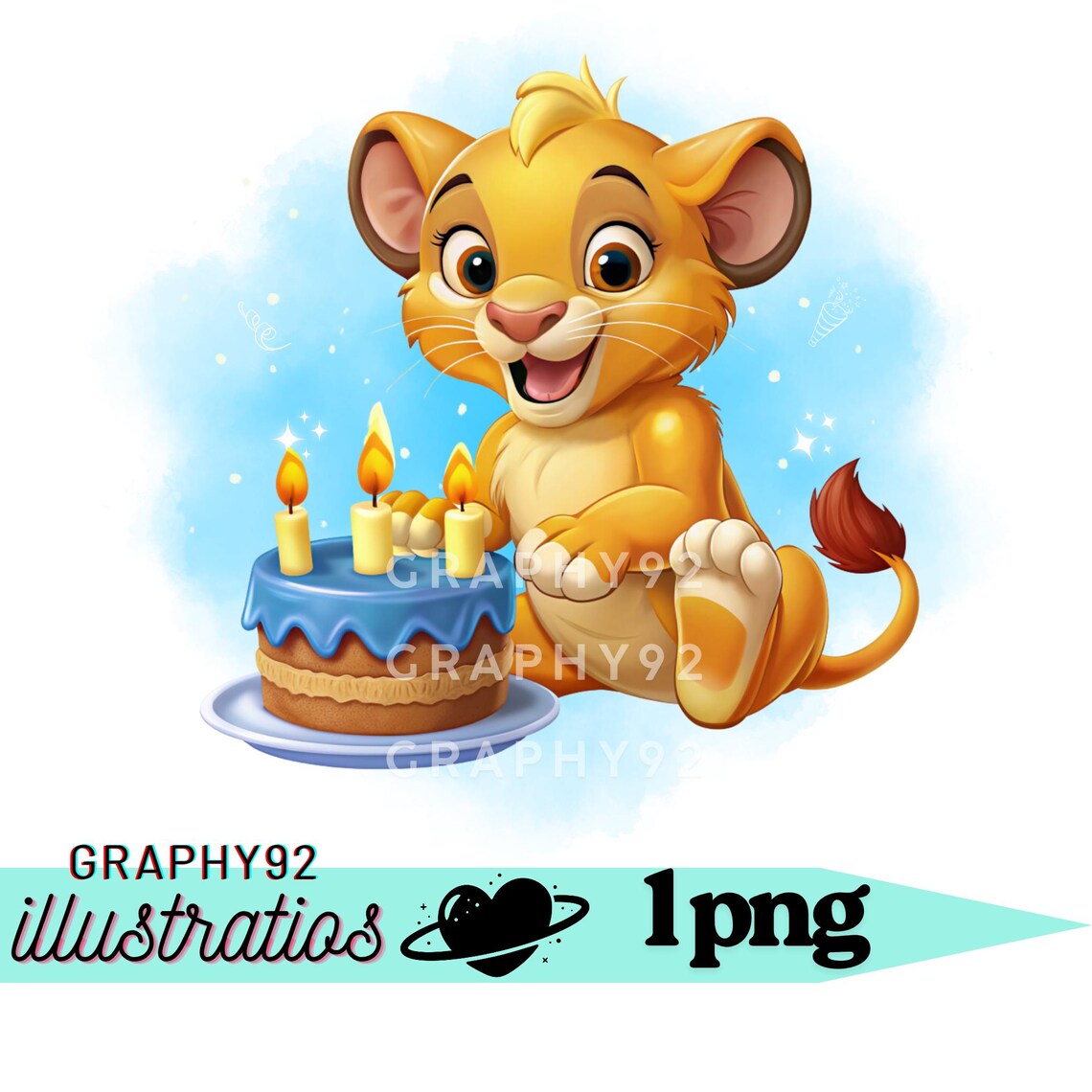 The Lion King Simba Png Clipart, Cute Simba Birthday Design, Simba Png ...