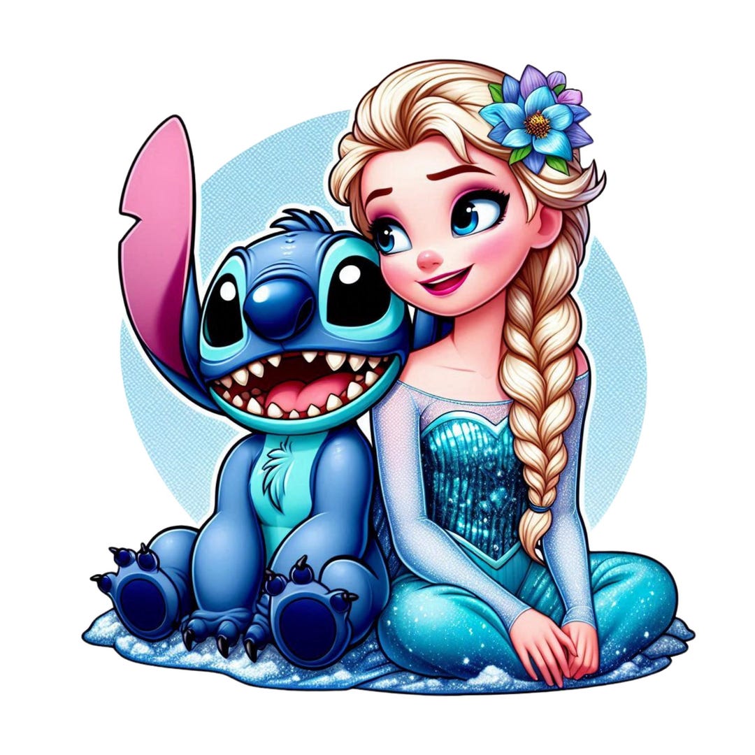 Stitch And Princess Elsa Cute Image Stitch And Elsa Png Clipart Frozen Elsa Png Stitch Png