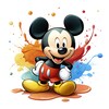 Mickey Mouse Splash Design, Mickey Mouse Png Clipart,, Watercolor ...