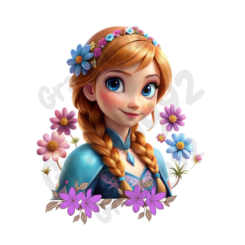 Princess Anna Png Clipart, Frozen Anna Flower Png, Frozen Png, Elsa Png ...