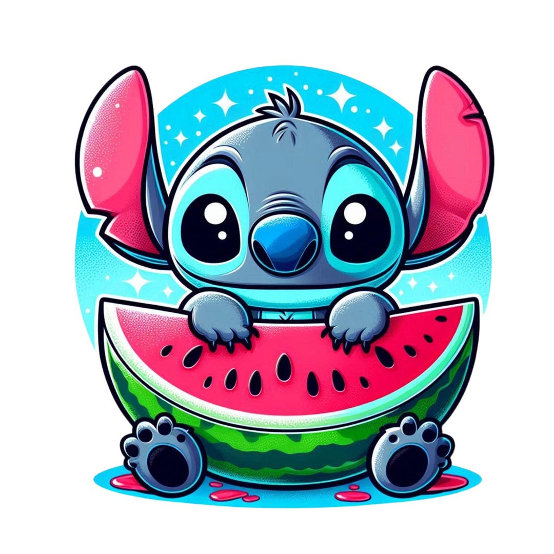 Stitch png-clipart, steek watermeloen, afbeelding schattig steek, lilo ...