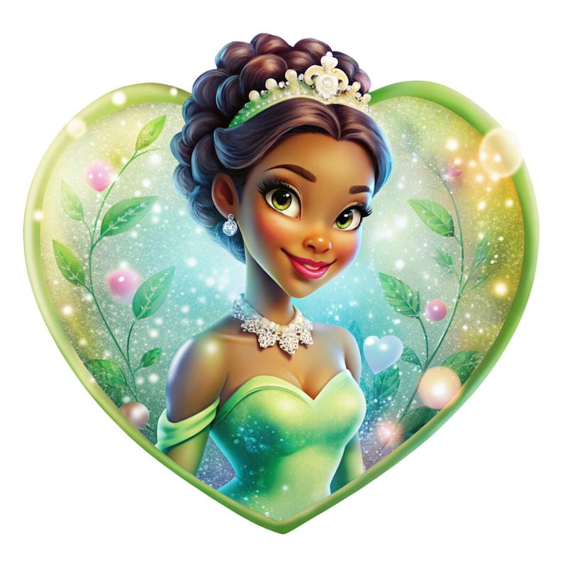 Princess Tiana Png Clip Art Princess And The Frog Princess Tiana Love Design Instant Download