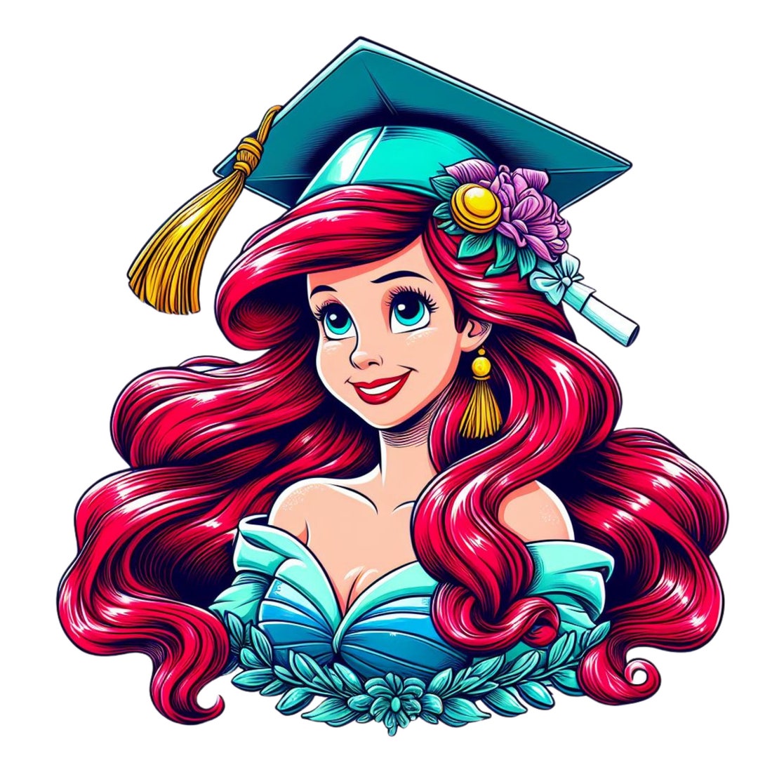 The Little Mermaid Png Clipart, Princess Ariel Graduation Design ...
