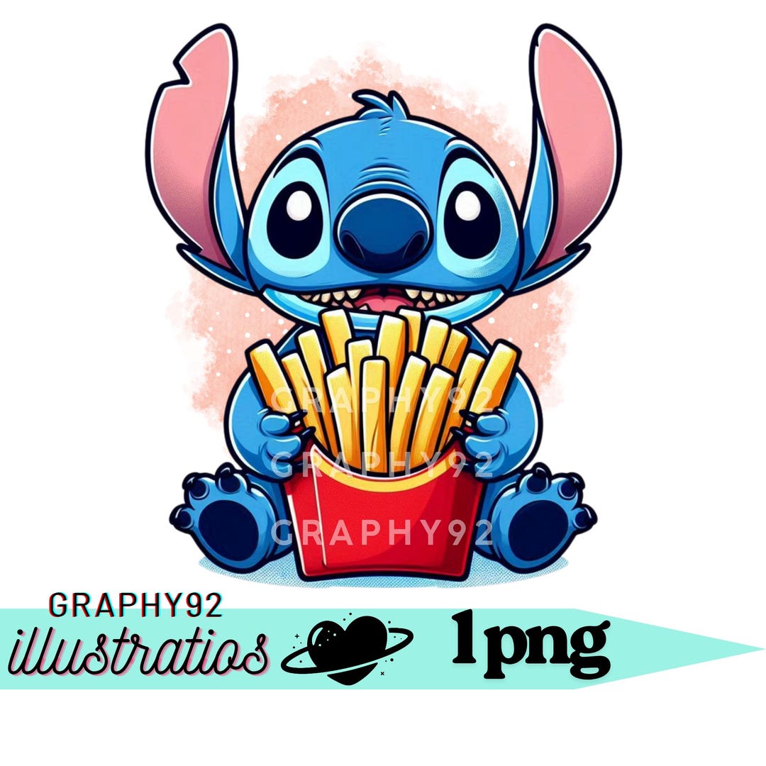 Stitch French Fries, Stitch Png Clipart, Cute Stitch Image, Lilo and ...