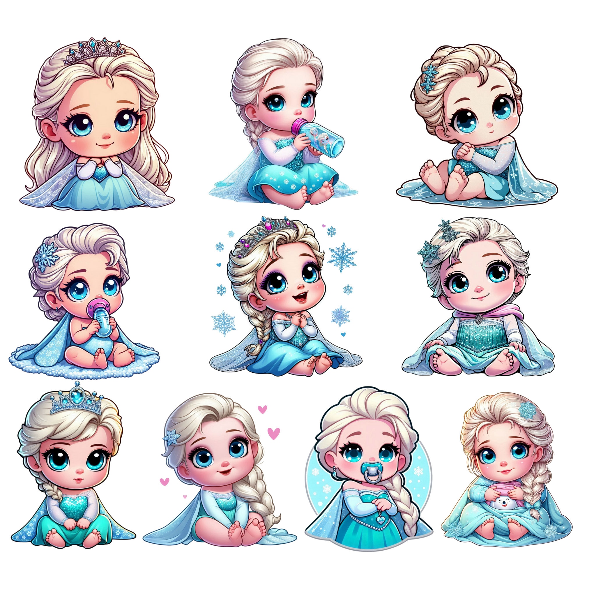 Paquete de imágenes prediseñadas de la princesa Elsa, princesa Elsa ...