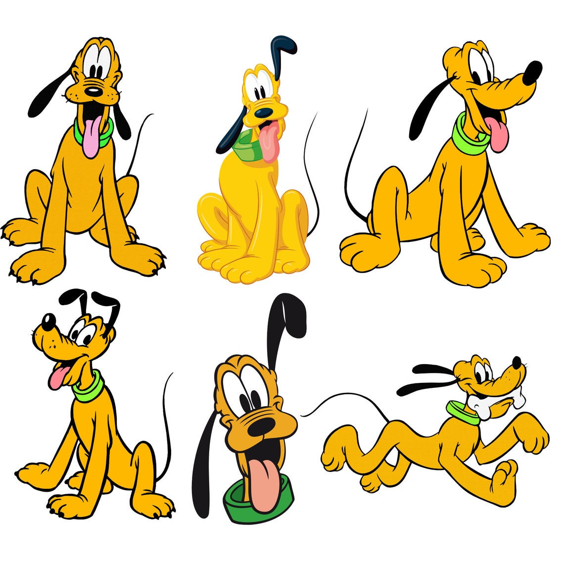 Pluto Mickey Png Bundle, Pluto Png Clip Art Set, Pluto Package, Instant ...