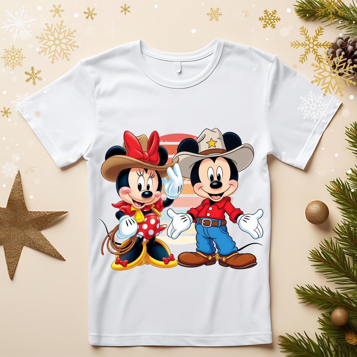 Mickey Mouse and Minnie Mouse Cowboy Design, Mickey Cowboy, Mickey ...