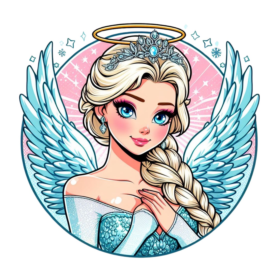 Princess Elsa Angel Design, Elsa Png Clipart, Frozen Princess, Angel ...