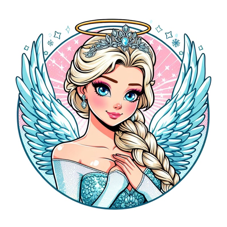 Princess Elsa Angel Design, Elsa Png Clipart, Frozen Princess, Angel ...