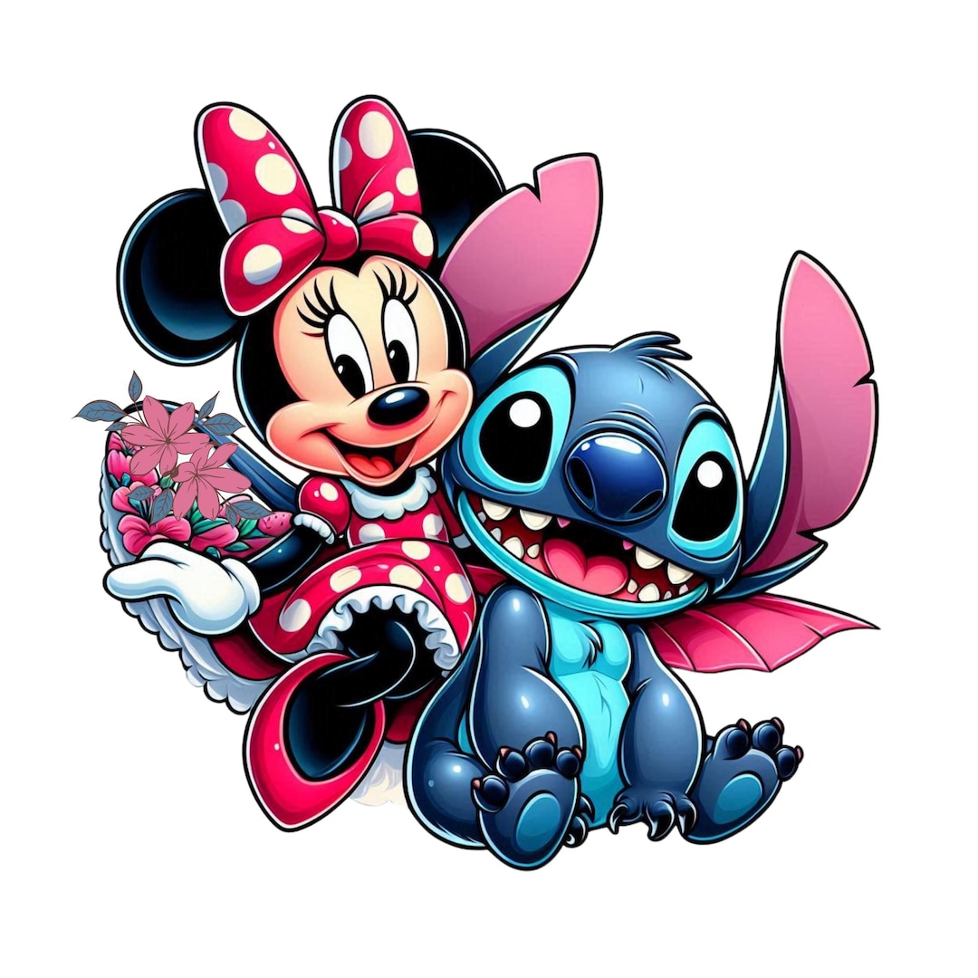 Minnie Mouse and Stitch Png Clipart, Minnie Mouse Png, Cute Stitch ...