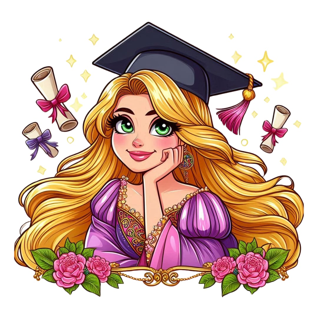 Princess Rapunzel Graduation Design, Rapunzel Png Clipart, Tangled Png ...